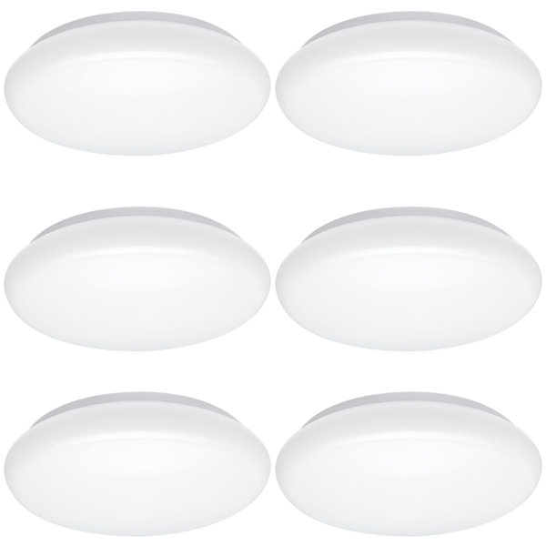Latitude Run® 12 in. Low Profile Round LED Flush Mount Ceiling Light ...