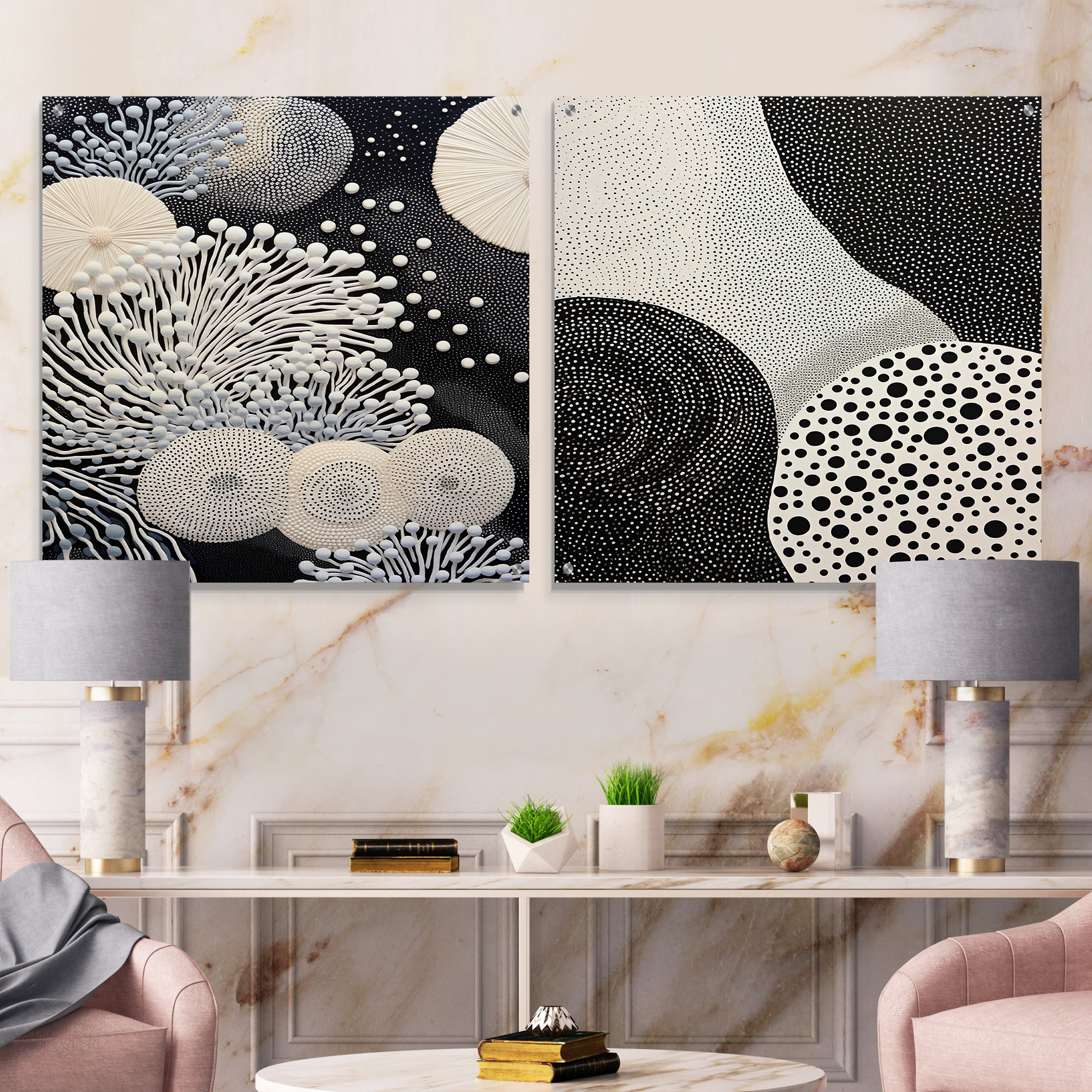 Ivy Bronx Gray Coral Flowers II - Coastal Coral Under Water Acrylic ...