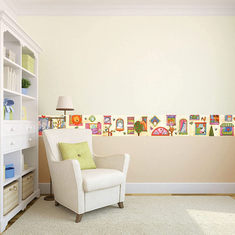 Zoomie Kids Concord Wallcoverings Funny Animals Kids Wallpaper Border ...