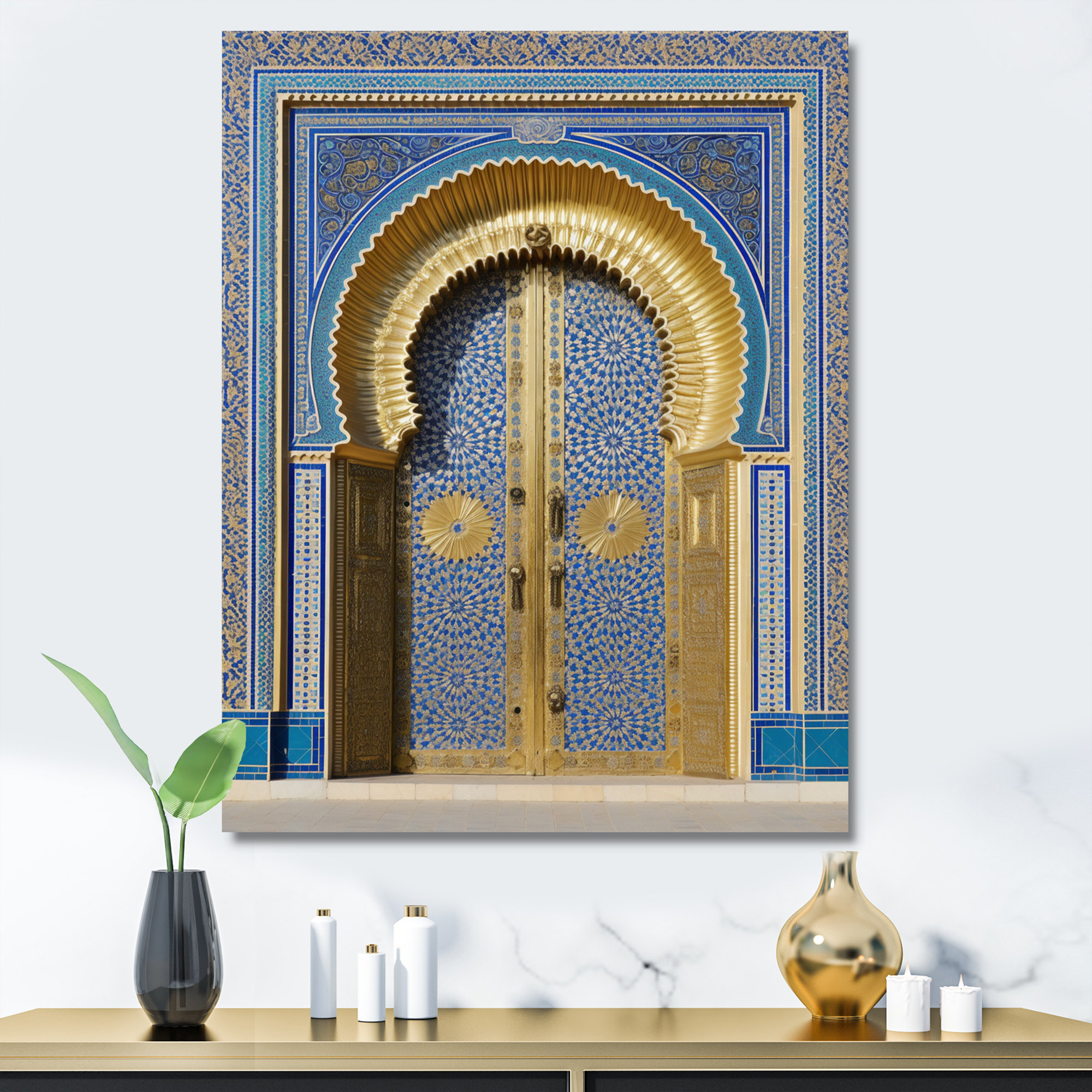 Langley Street " Morroco Palace Golden Doors II " on Canvas | Wayfair