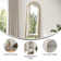 Ebern Designs Mila Wall Mount Arched Mirror with Slim Metal Frame ...