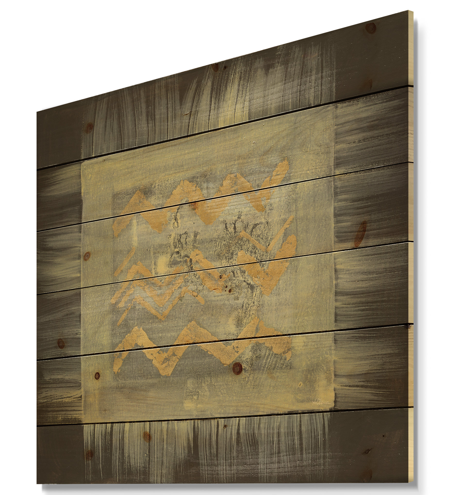 East Urban Home Galm Abstract I - Transitional Print on Natural Pine ...