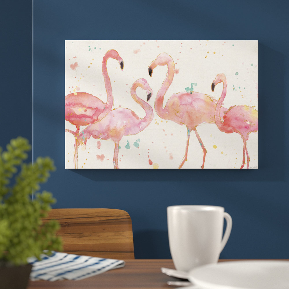 Bay Isle Home™ 'Flamingo Fever I' Painting Print on Canvas & Reviews ...