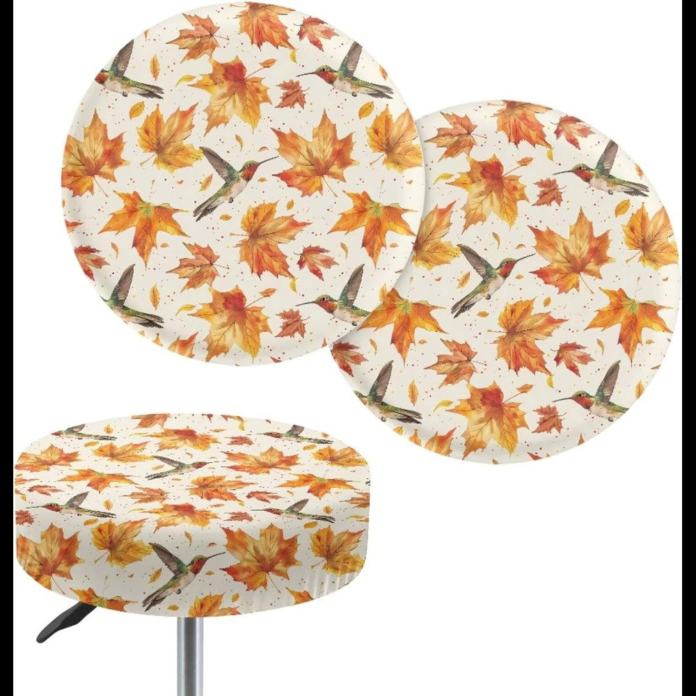 Red Barrel Studio® Fall Stool Covers Round Bar Stool Cushions With ...