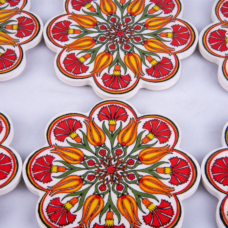 Red Barrel Studio® Vintage Ceramic Tile Coaster Set | Wayfair