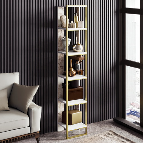 Geometric Narrow Bookcases You'll Love | Wayfair