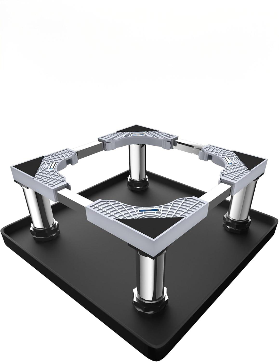 silver mini fridge stand