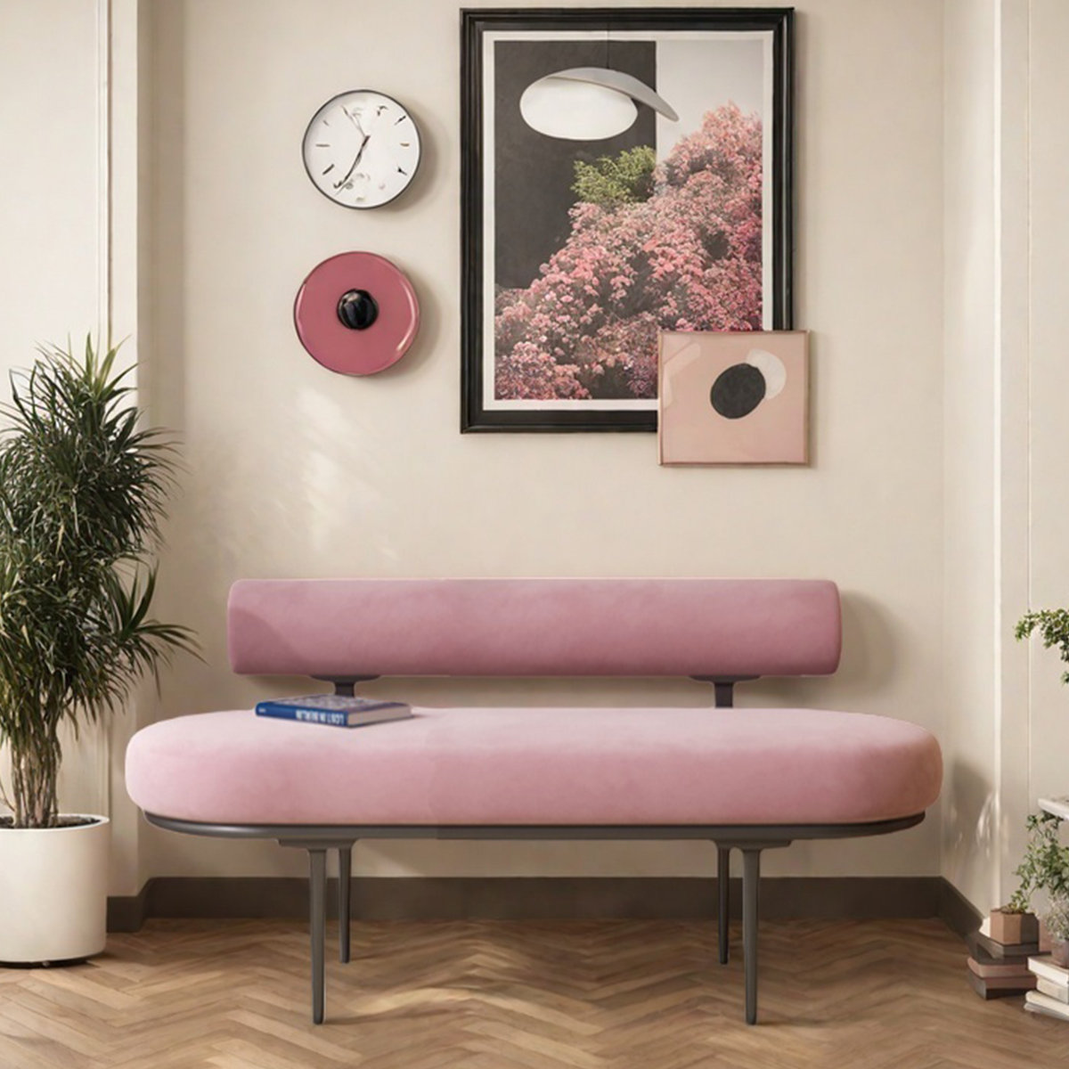 RESROS Bench Creative backrest clothing store long bench | Wayfair