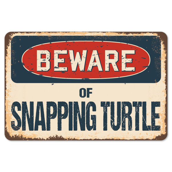 SignMission Decal-Snapping Turtle_Beware Of Snapping Turtle Rustic Sign ...