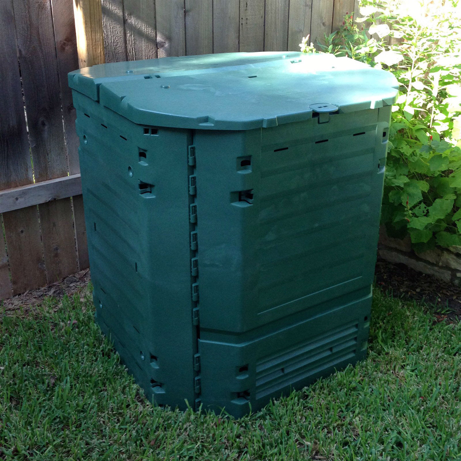 F4 Heavy Duty Plastic 32-Cubic Ft. Home Compost Bin Compooster | Wayfair