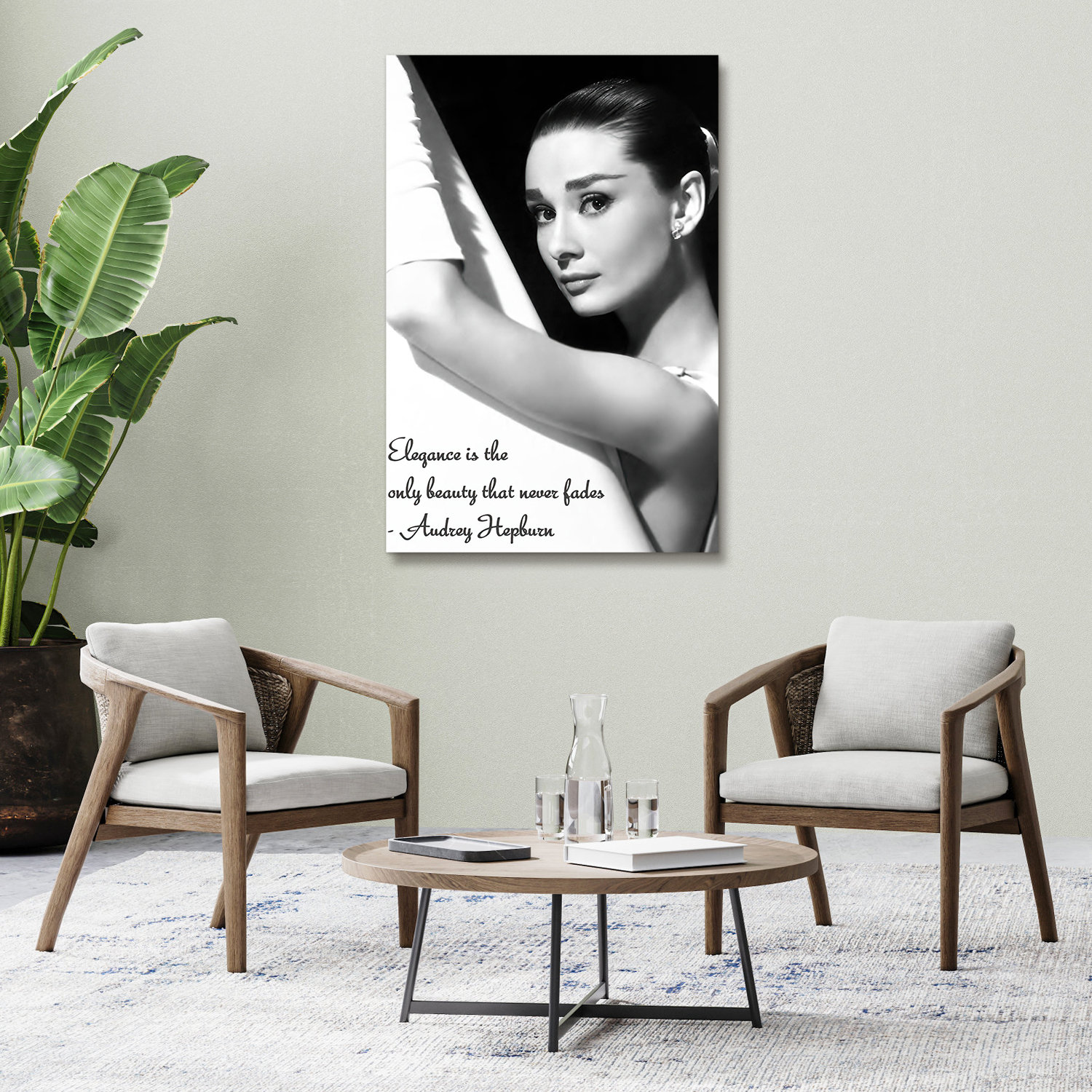 House of Hampton® Audrey Hepburn Portrait Wall Art Canvas Painting ...