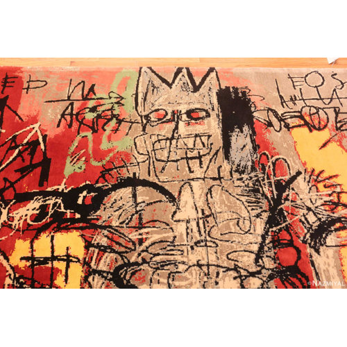 Nazmiyal Collection Red Color Modern Basquiat Inspired Art Area Rug ...