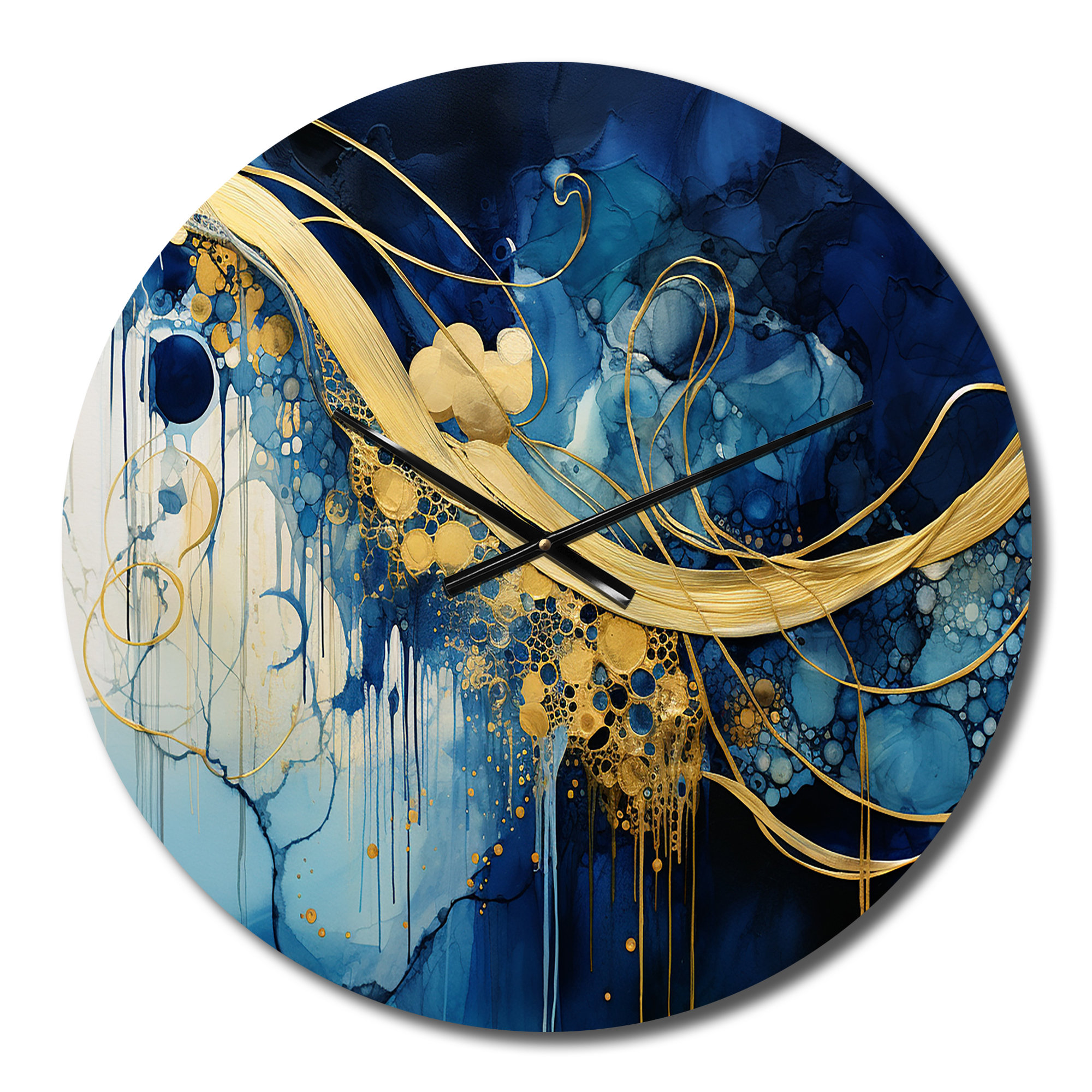 Design Art Sunlight Breaking In The Waves III Metal Wall Clock | Wayfair