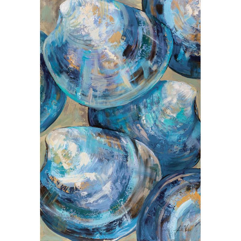 Sand & Stable Beyond Blue Shells Light On Canvas by Jeanette Vertentes ...