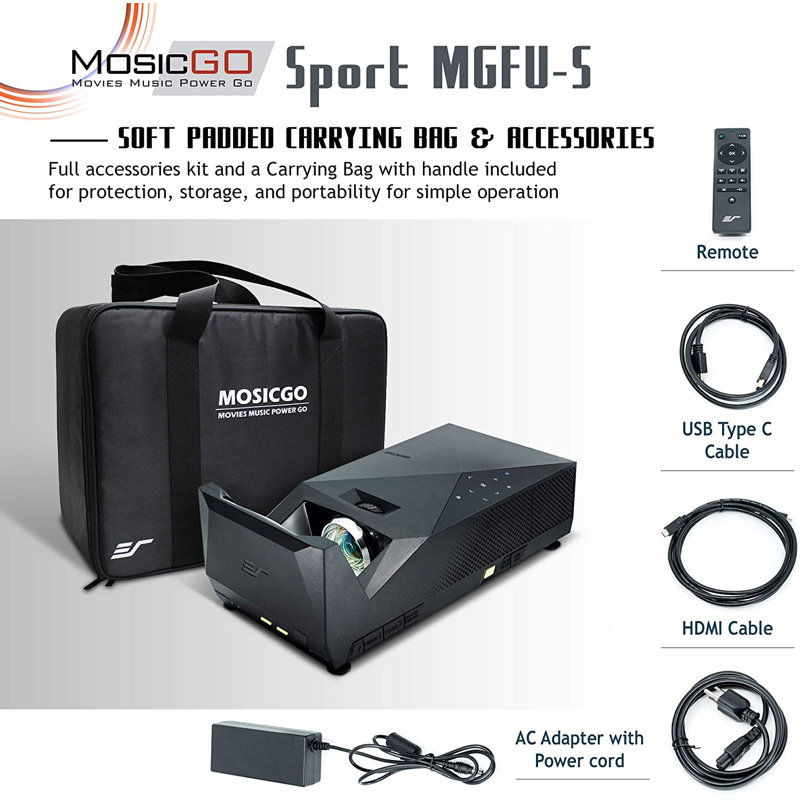 Elite Projector Elite MosicGo DLP UST Outdoor Projector FHD ...