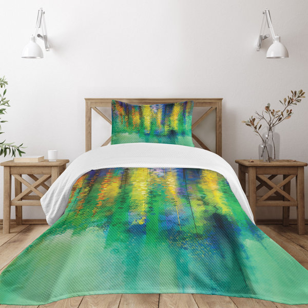 Ambesonne Abstract Bedspread Spring | Wayfair