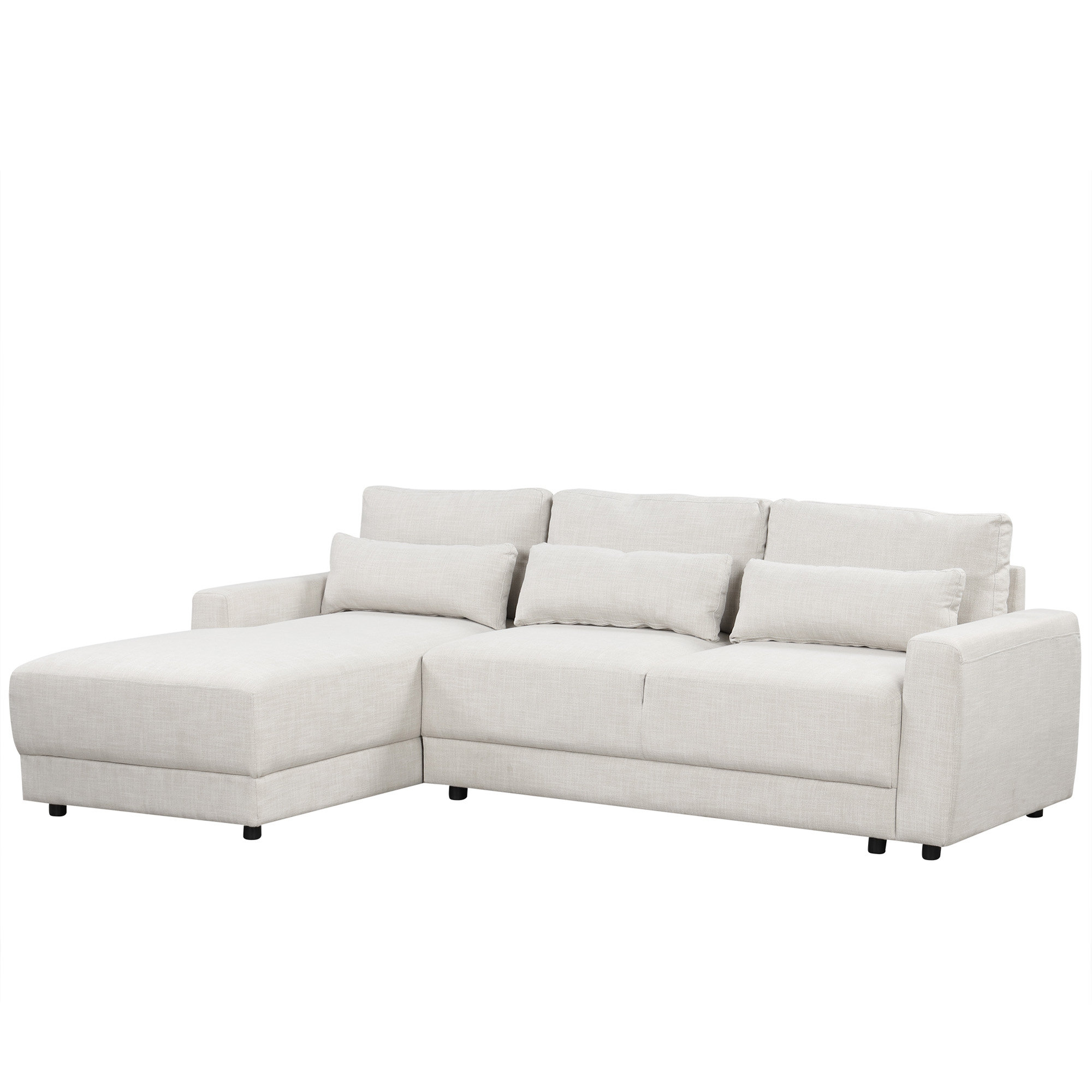 Latitude Run® L-Shaped Modular Sectional Sofa With Removable Back ...