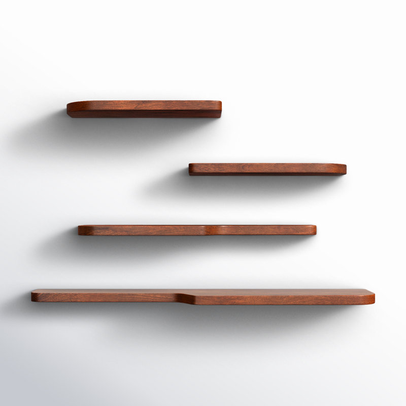 AllModern Valetta 4 Piece Mango Floating Shelf & Reviews | Wayfair