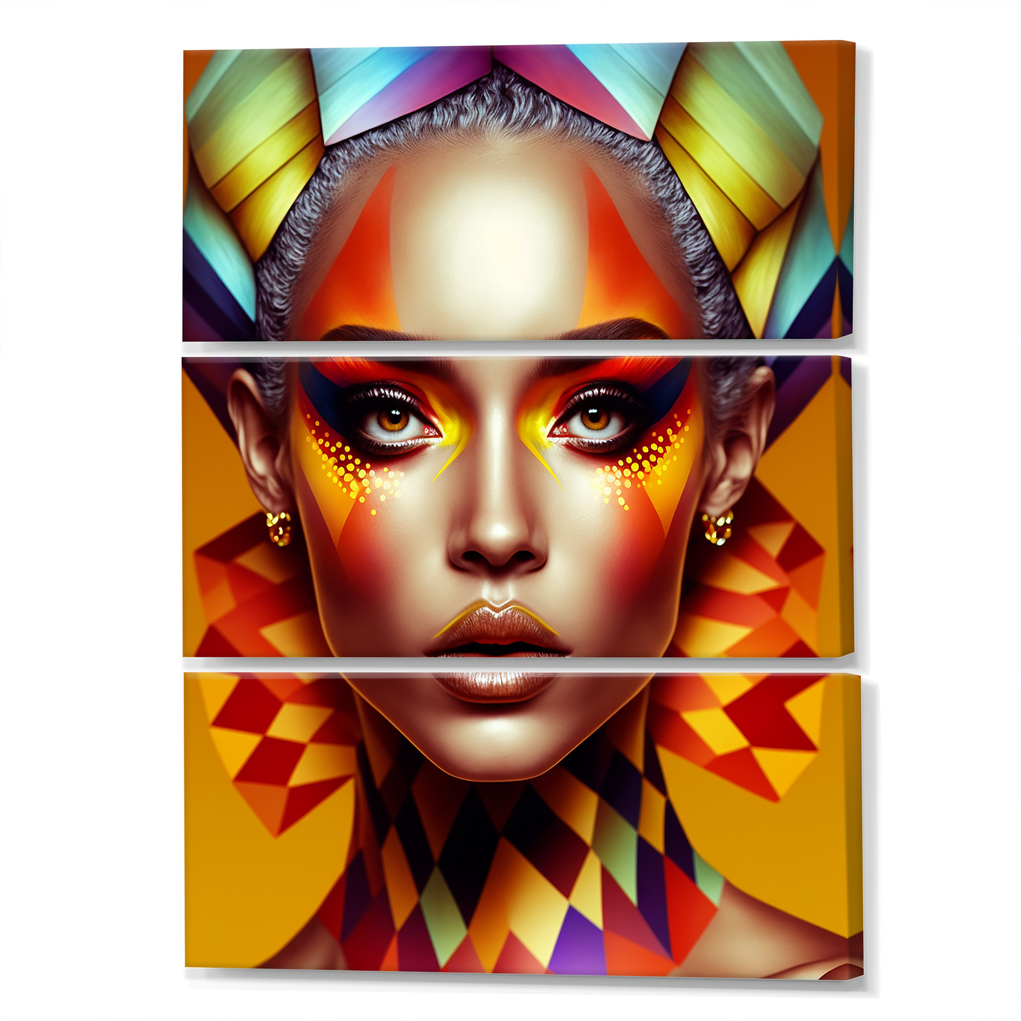 Design Art Model Wearing High Fashion Design On Yellow IV - Woman ...