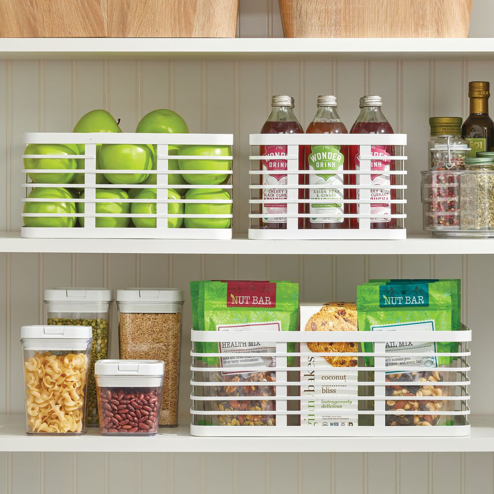 mDesign Metal Food Organizer Storage Basket Set | Wayfair