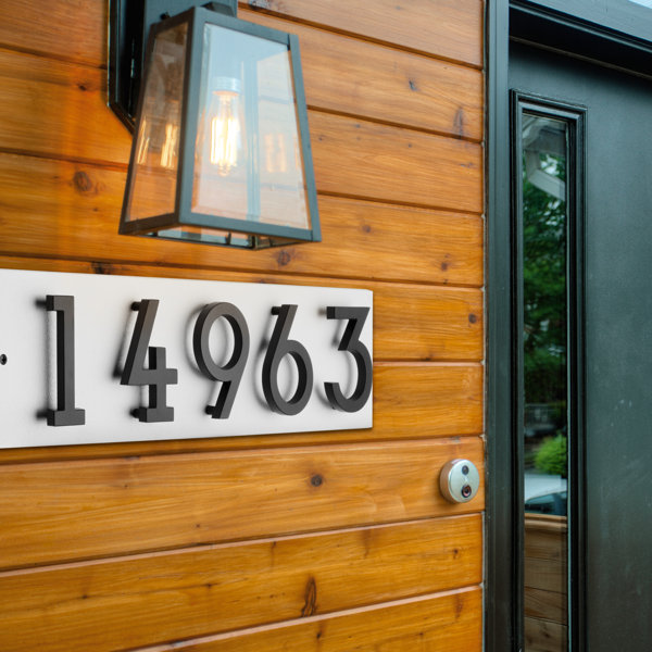 Whitehall Products Floating Stand-Off 5-Number Horizontal Sign, White ...