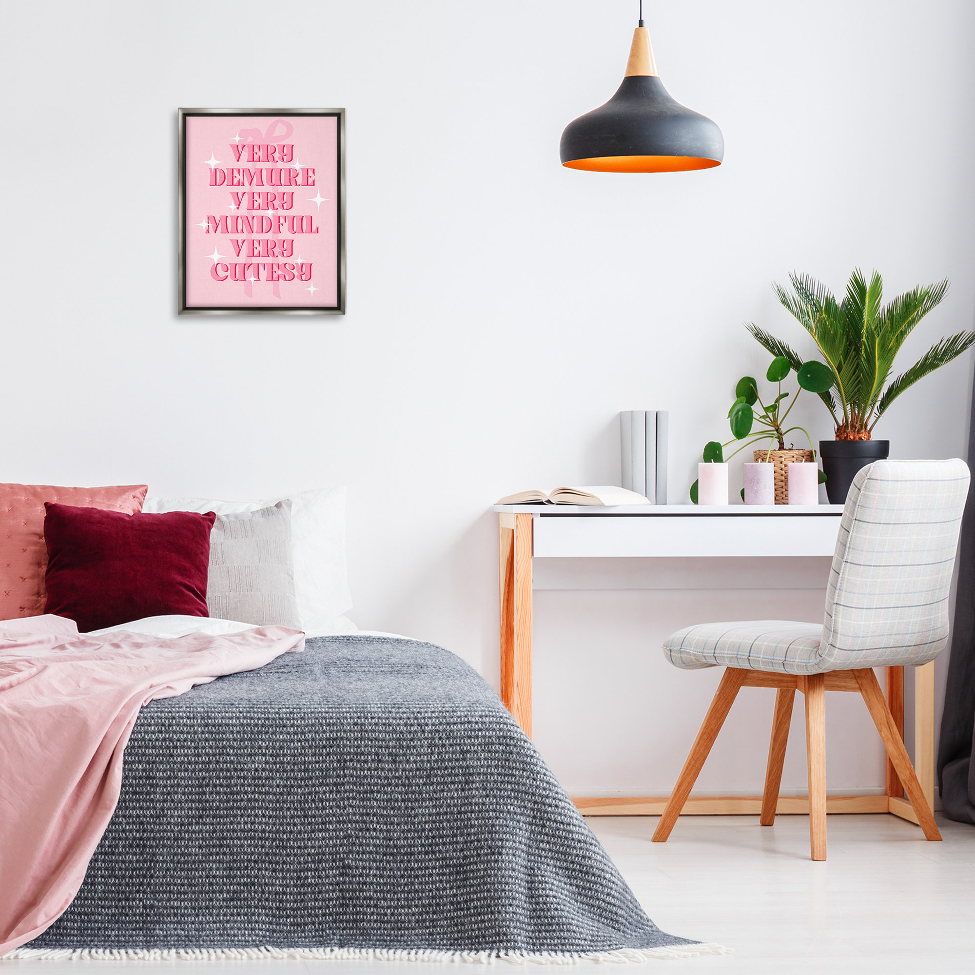 Latitude Run® Pink Demure Mindful & Cutesy Floating Frame, design by ...