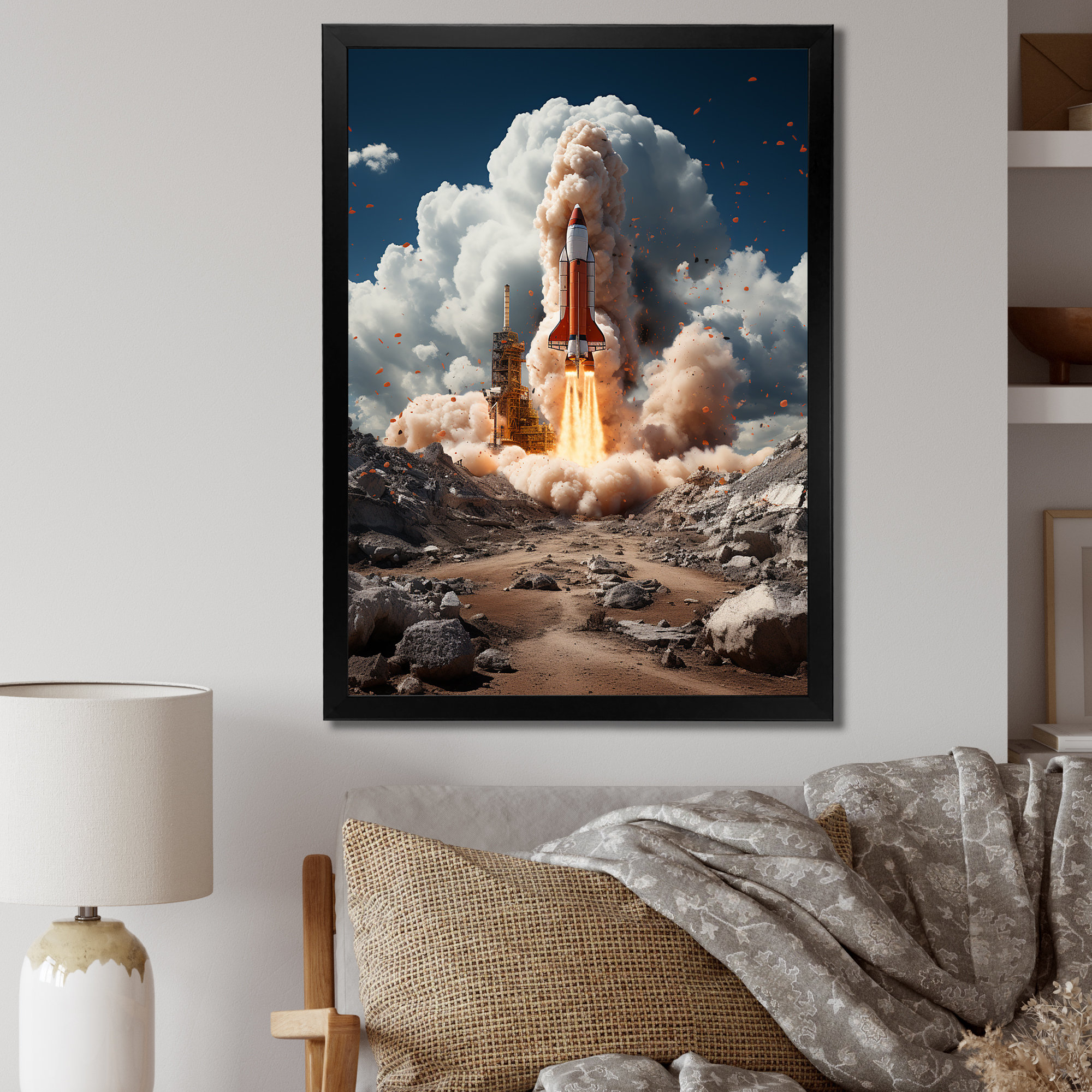 Latitude Run® Rocketship Ambition To Space - Rocketship Canvas Prints ...