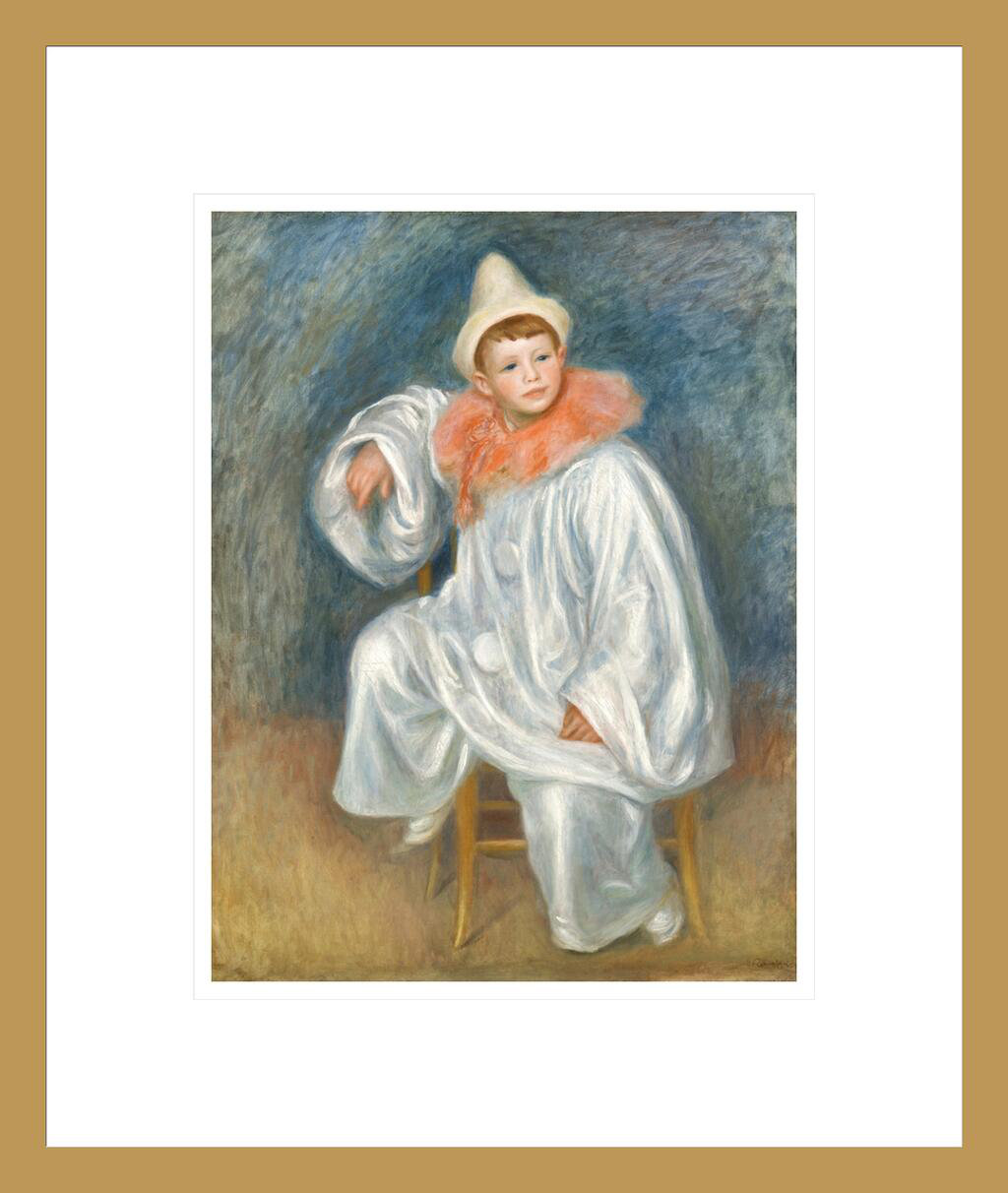 1000Museums The White Pierrot by Pierre-Auguste Renoir -Framed Giclee ...