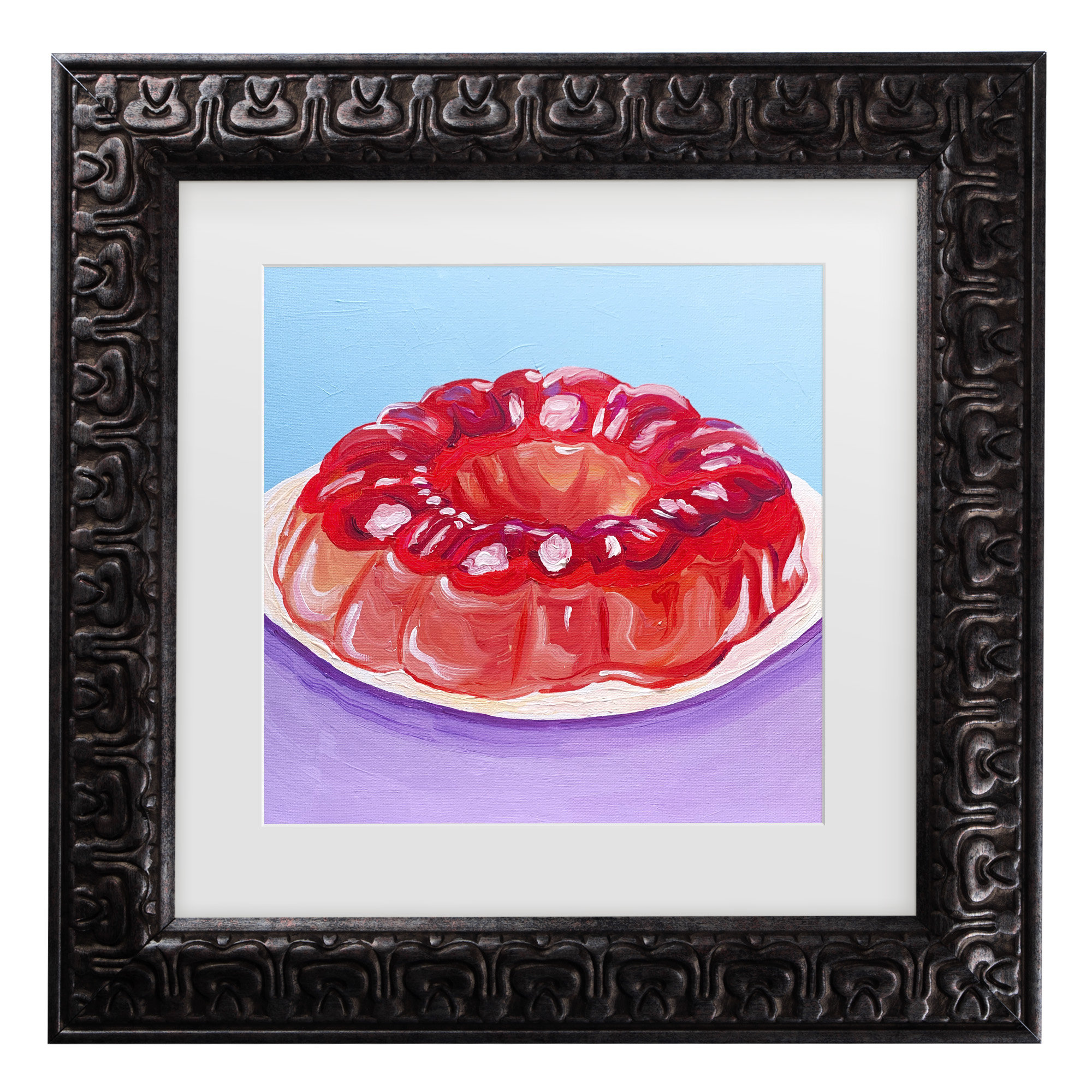 Winston Porter Key And Sea Strawberry Jello Matted Framed Art | Wayfair