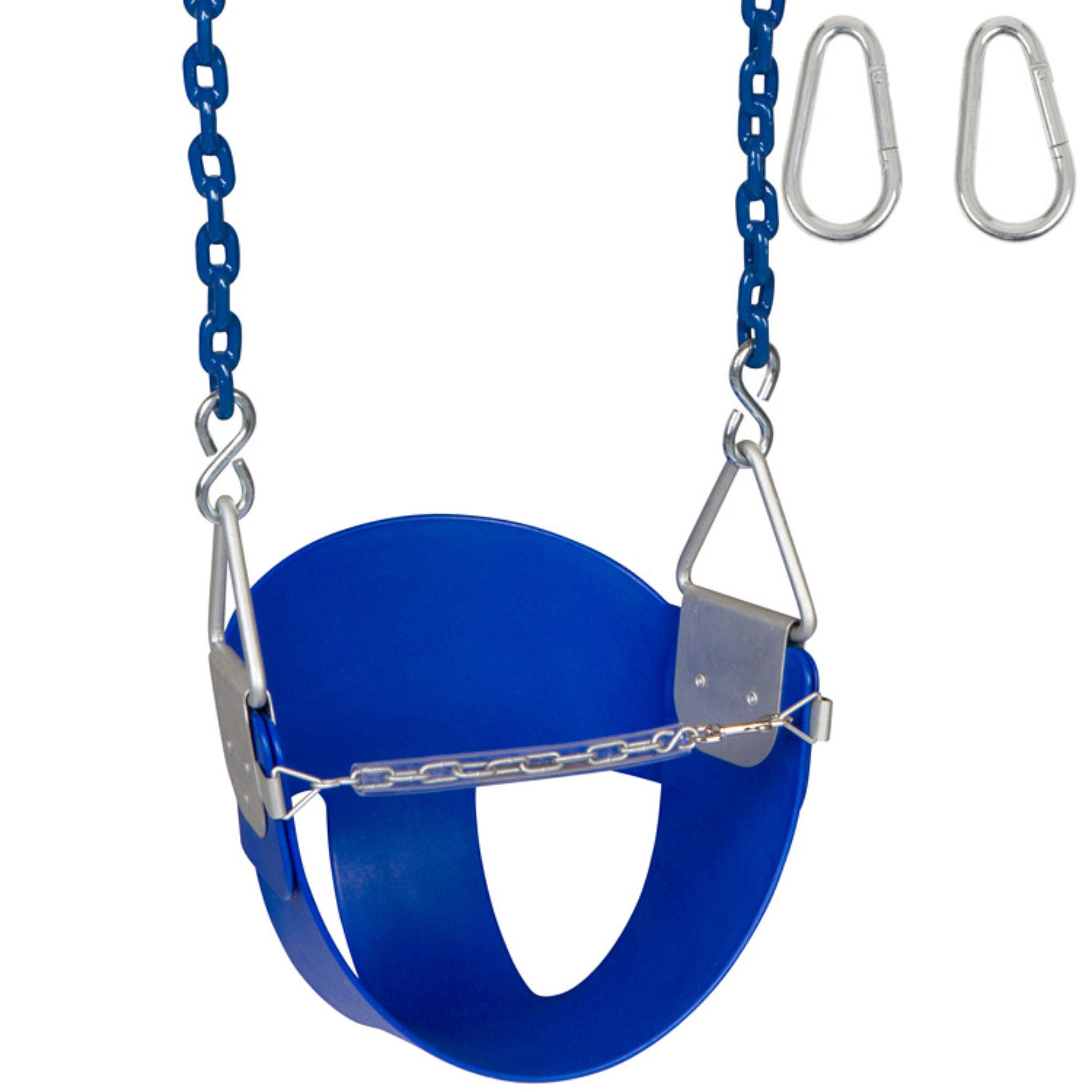 Swing Set Stuff Highback Half Swing Seat with 8.5 Ft. Coated Chains ...
