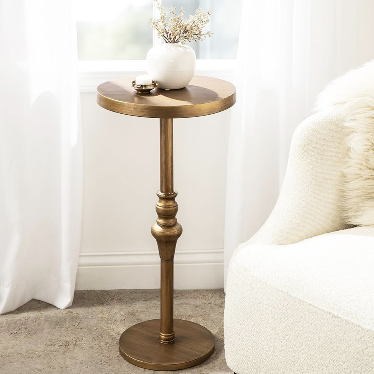 Ameriwood Rustic Pedestal Table - Wayfair Canada