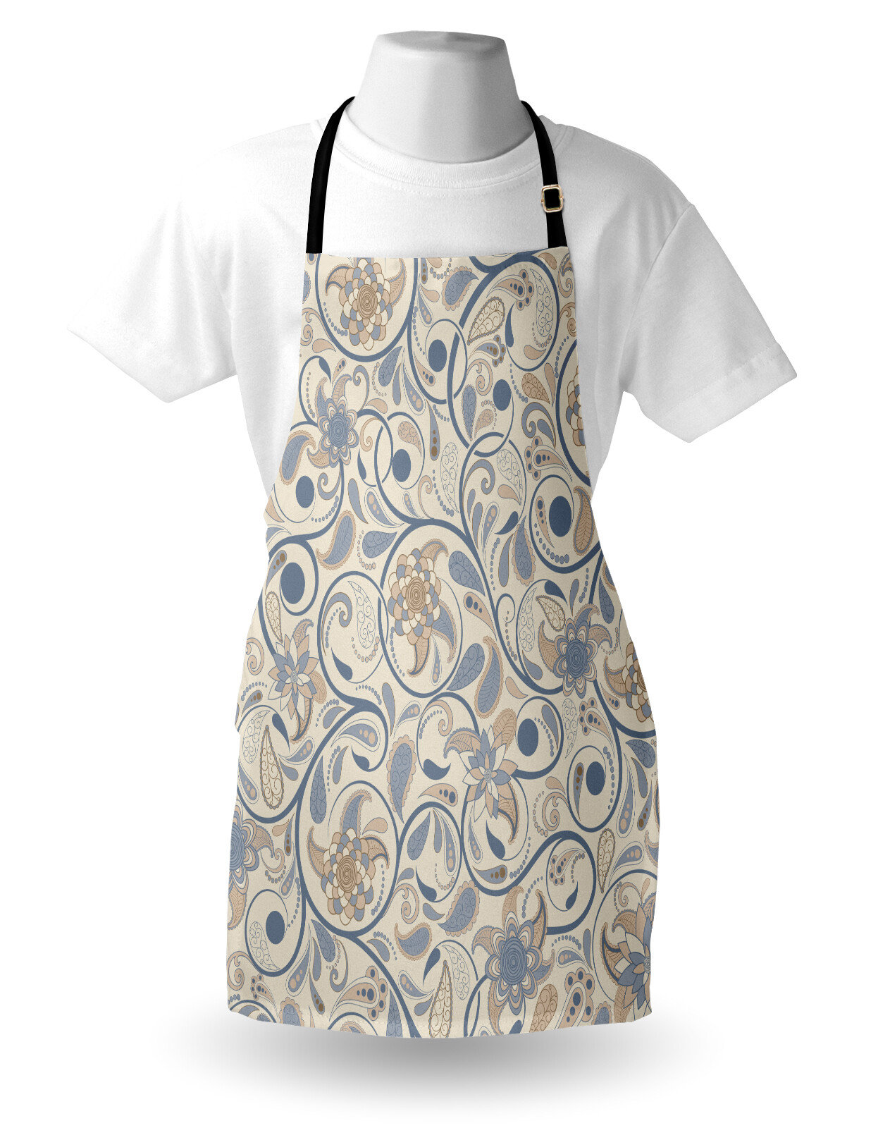 East Urban Home Vintage Apron Unisex, Eastern Oriental Scroll, Adult ...