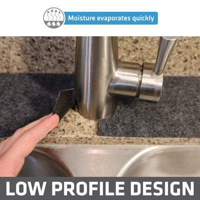 Drymate Faucet Splash Guard Drying Mat for Kitchen Sink - Absorbent ...
