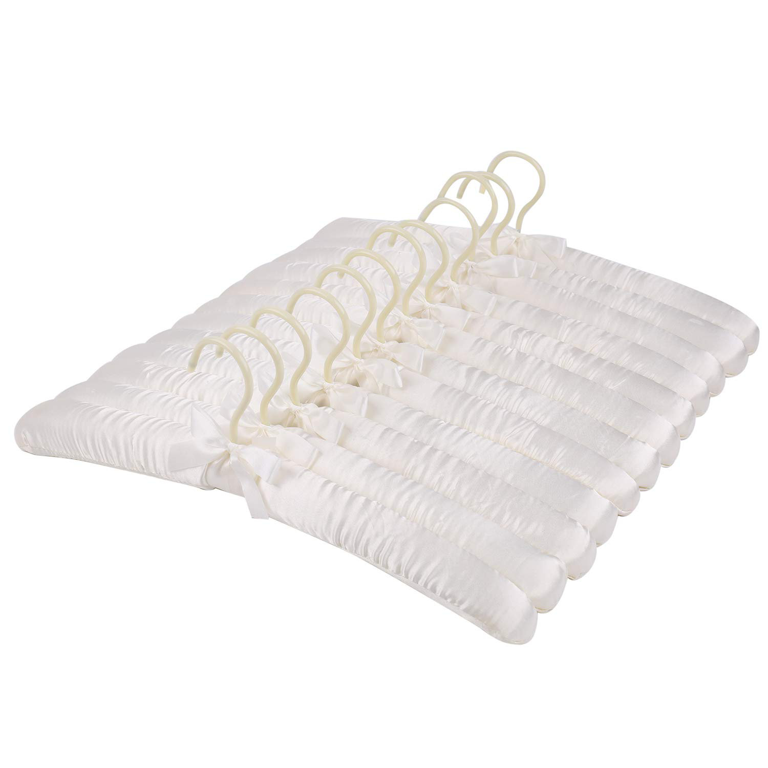 Rebrilliant 12 Pack Satin Padded Hangers Foam Padded Hangers Dress ...