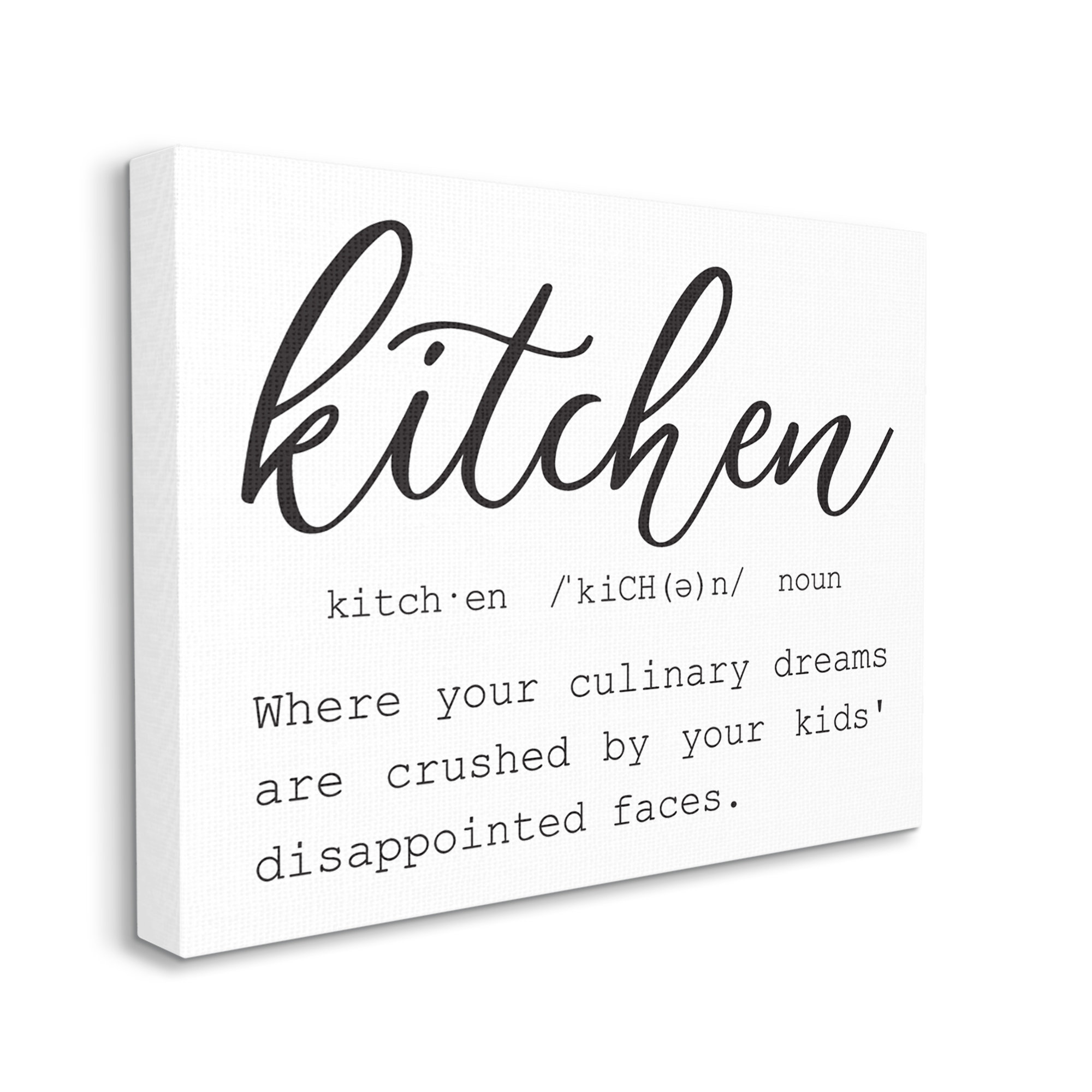 Stupell Industries Funny Kitchen Phrase Definition Cooking by Lettered ...