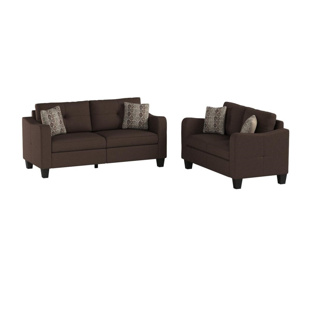 Corrigan Studio Modern Sofa Living Room Furniture 2Pc Sofa Set ...