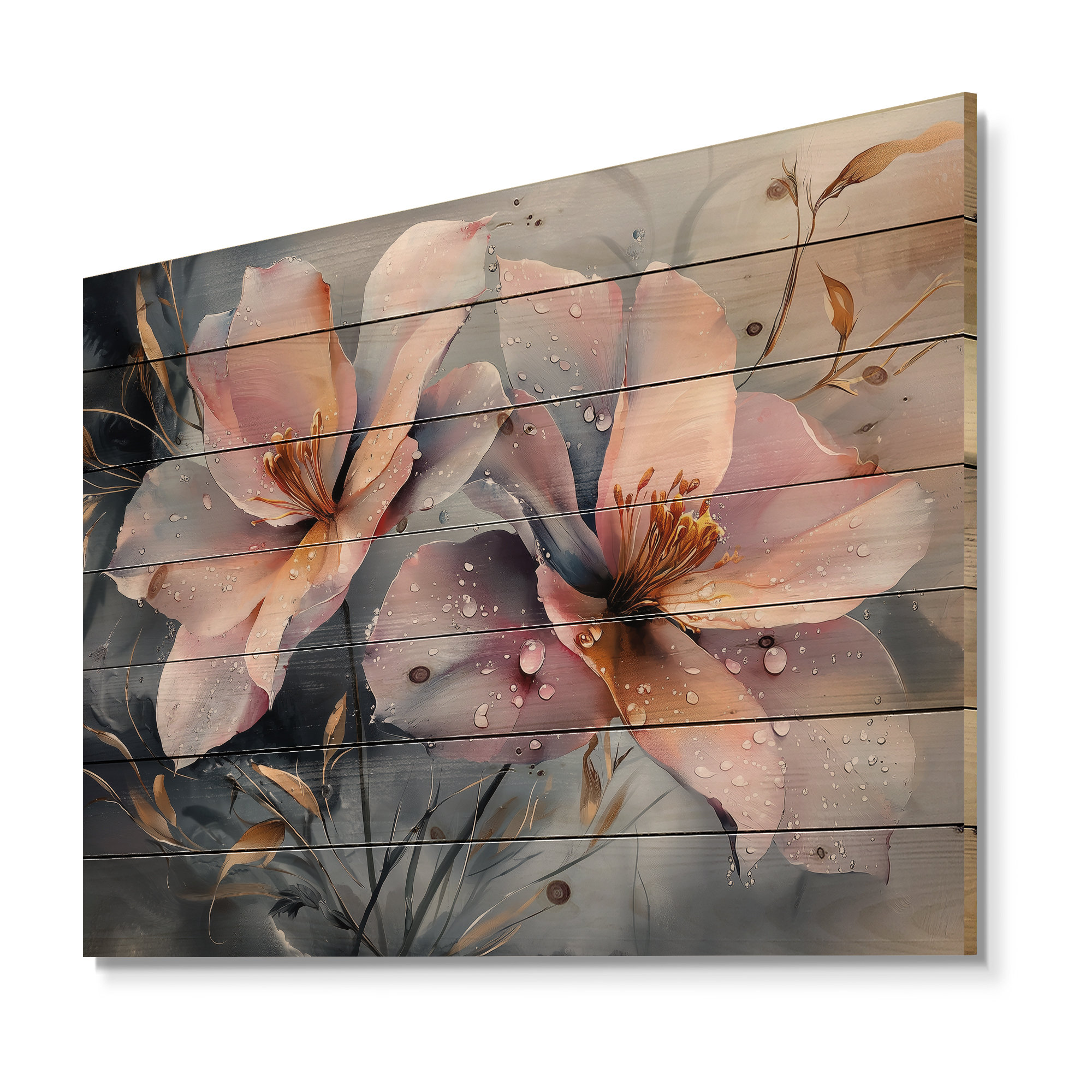 Ophelia & Co. Chinese Ink Abstract Fuchsia Flowers II - Fuchsia Wood ...