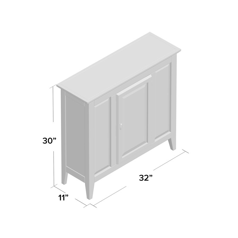 Charlton Home® Solid Wood Entryway Curio Cabinet with Interior Light ...