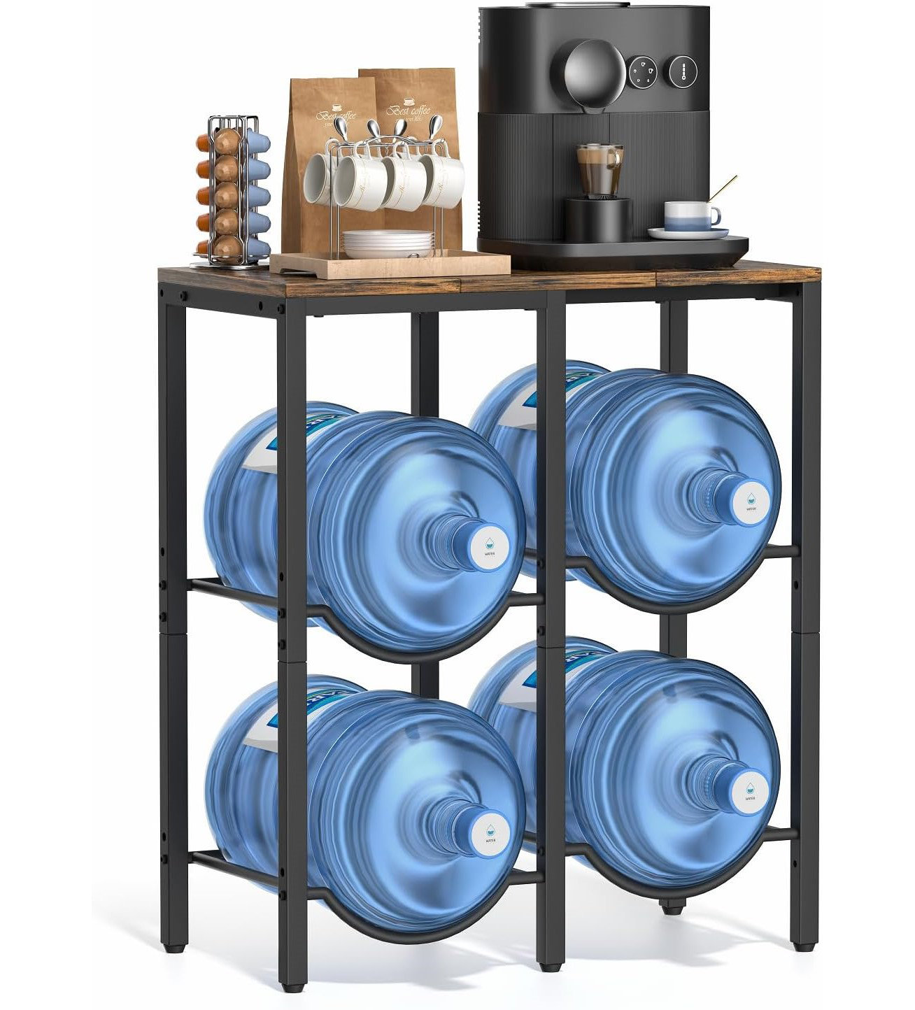 17 Stories 5 Gallon Water Jug Holder 3-Tier Water Jug Stand With ...