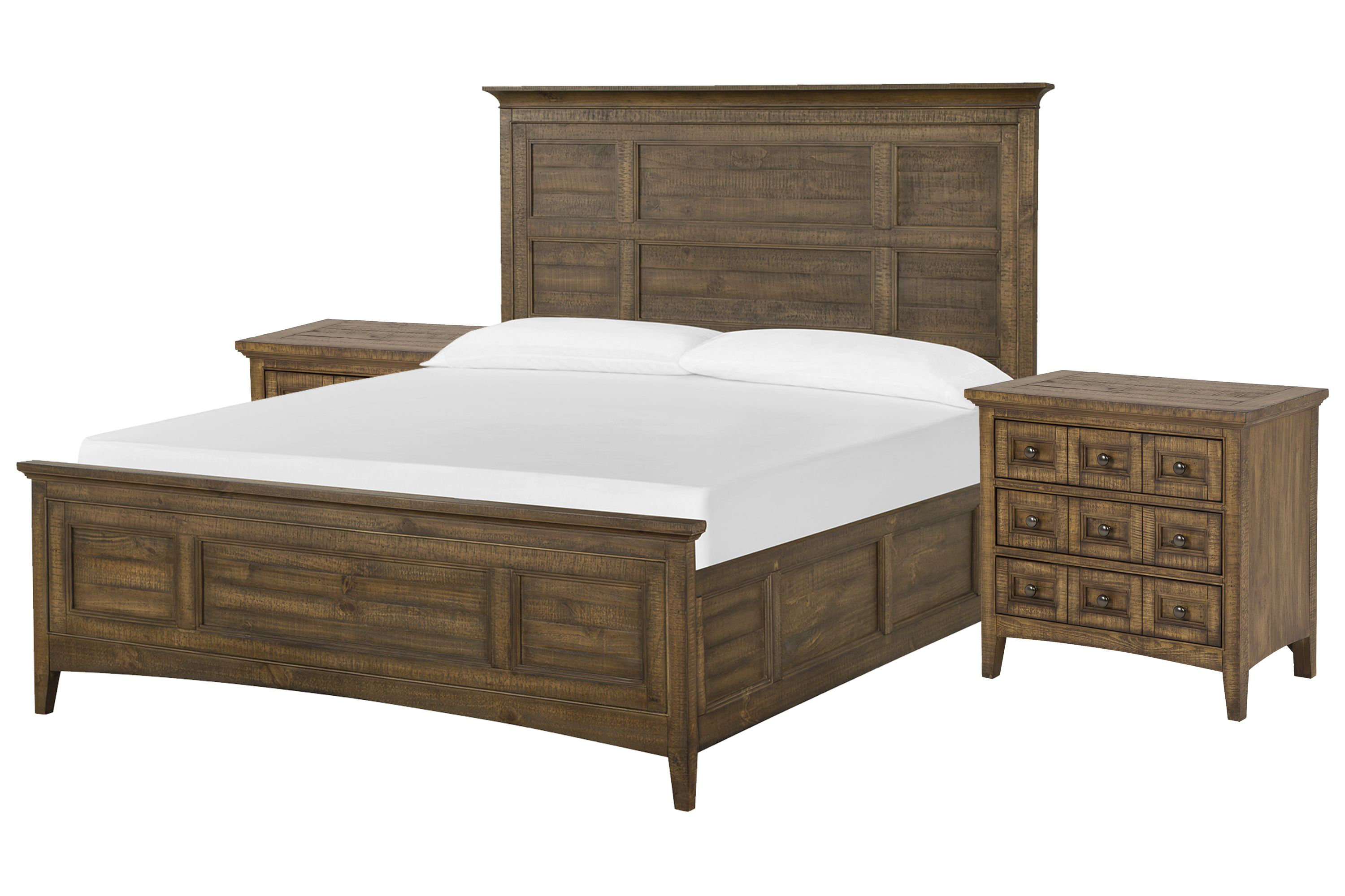 Latitude Run® Queen Panel Bed With 2 Nightstands | Wayfair