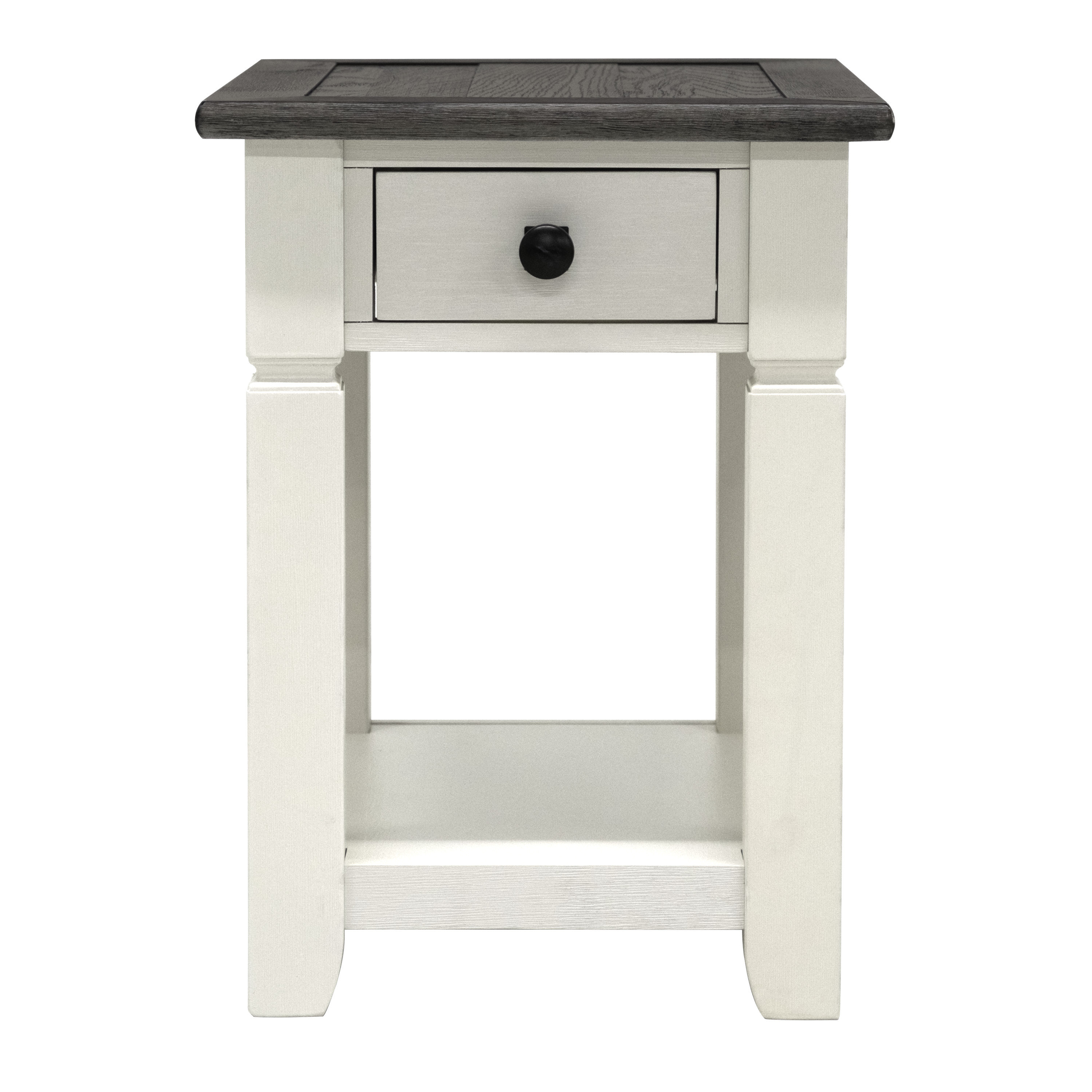 August Grove® Solid Wood End Table With Drawer And USB & Reviews | Wayfair