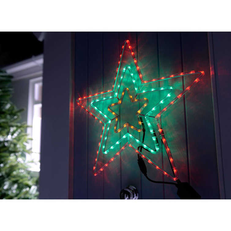 The Seasonal Aisle Pre-Lit LED Animated Flashing Star Lighted Display ...