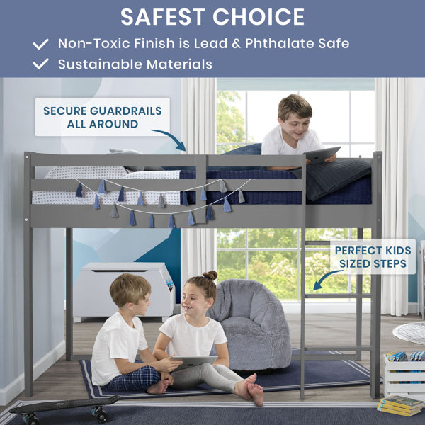 Delta Children Twin Solid Wood Loft Bed by Delta Children & Reviews ...