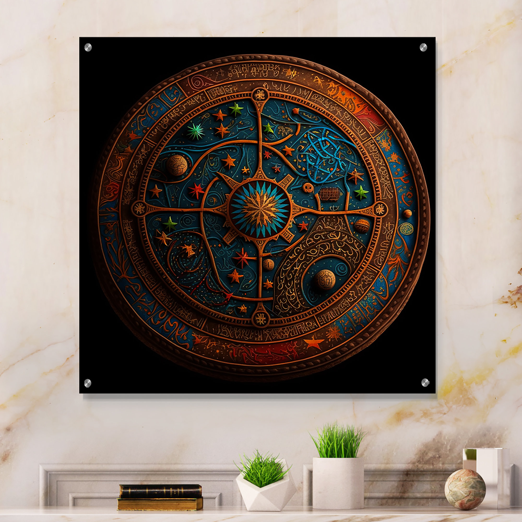 Design Art Ancient Cosmic Cartography I - Astrology Acrylic Wall Art ...