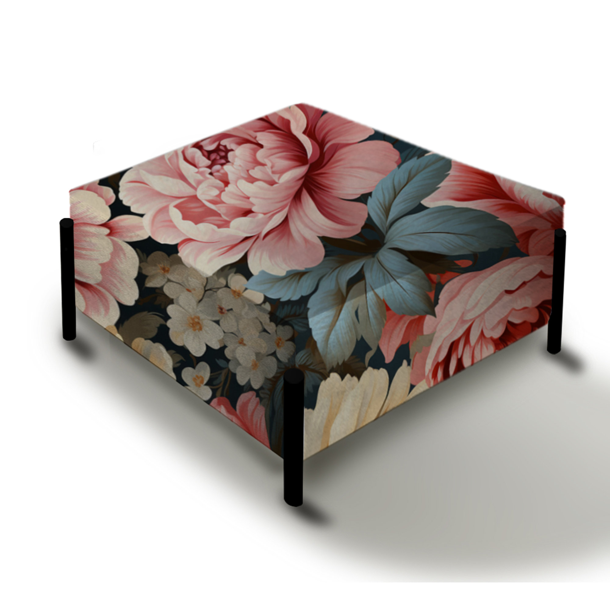 Design Art Pastel Pink And Beige Garden Floral Pattern - Floral Large ...