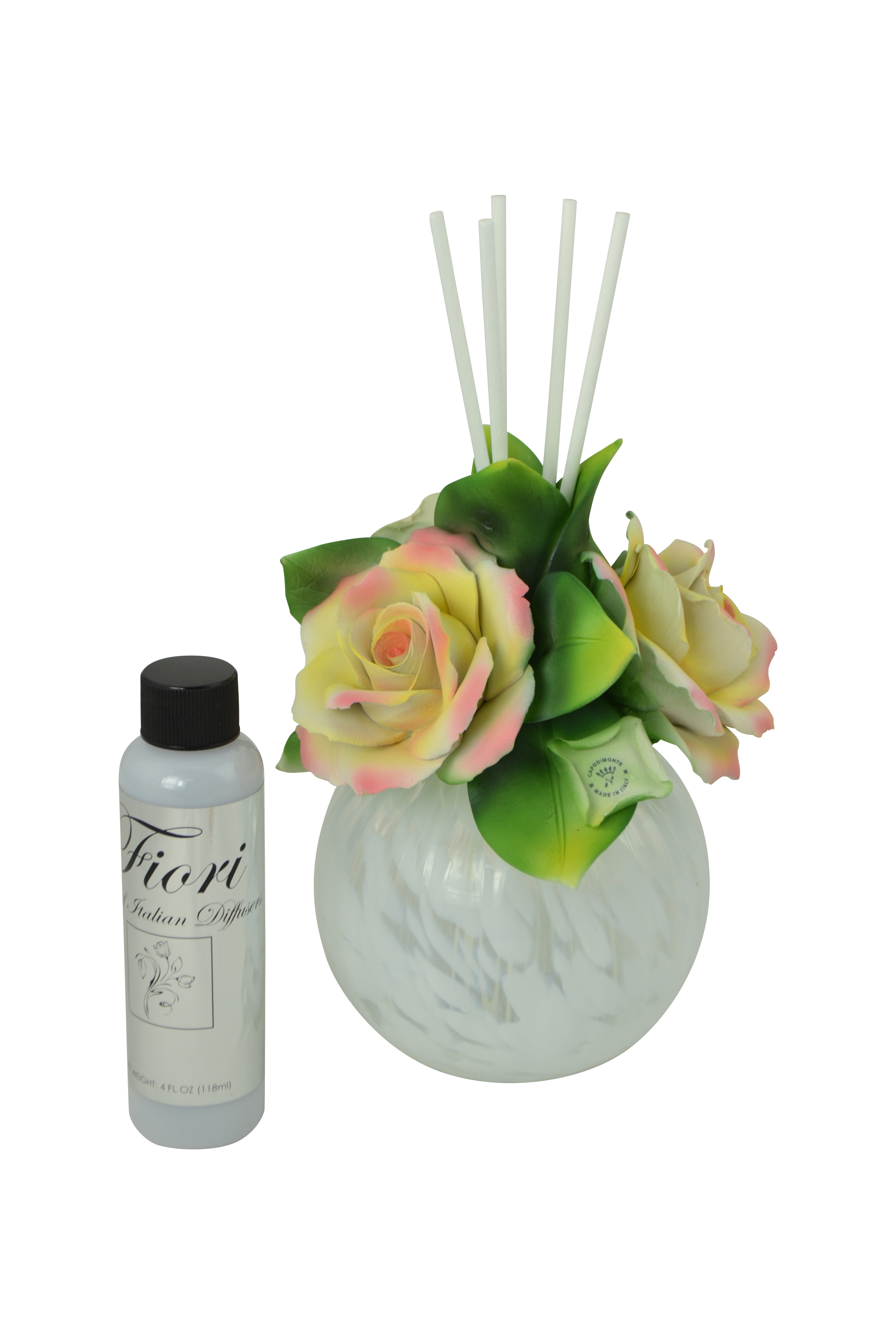 Three Star Im/Ex Inc. Ceramic Oil Diffuser Set with Roses Includes a ...