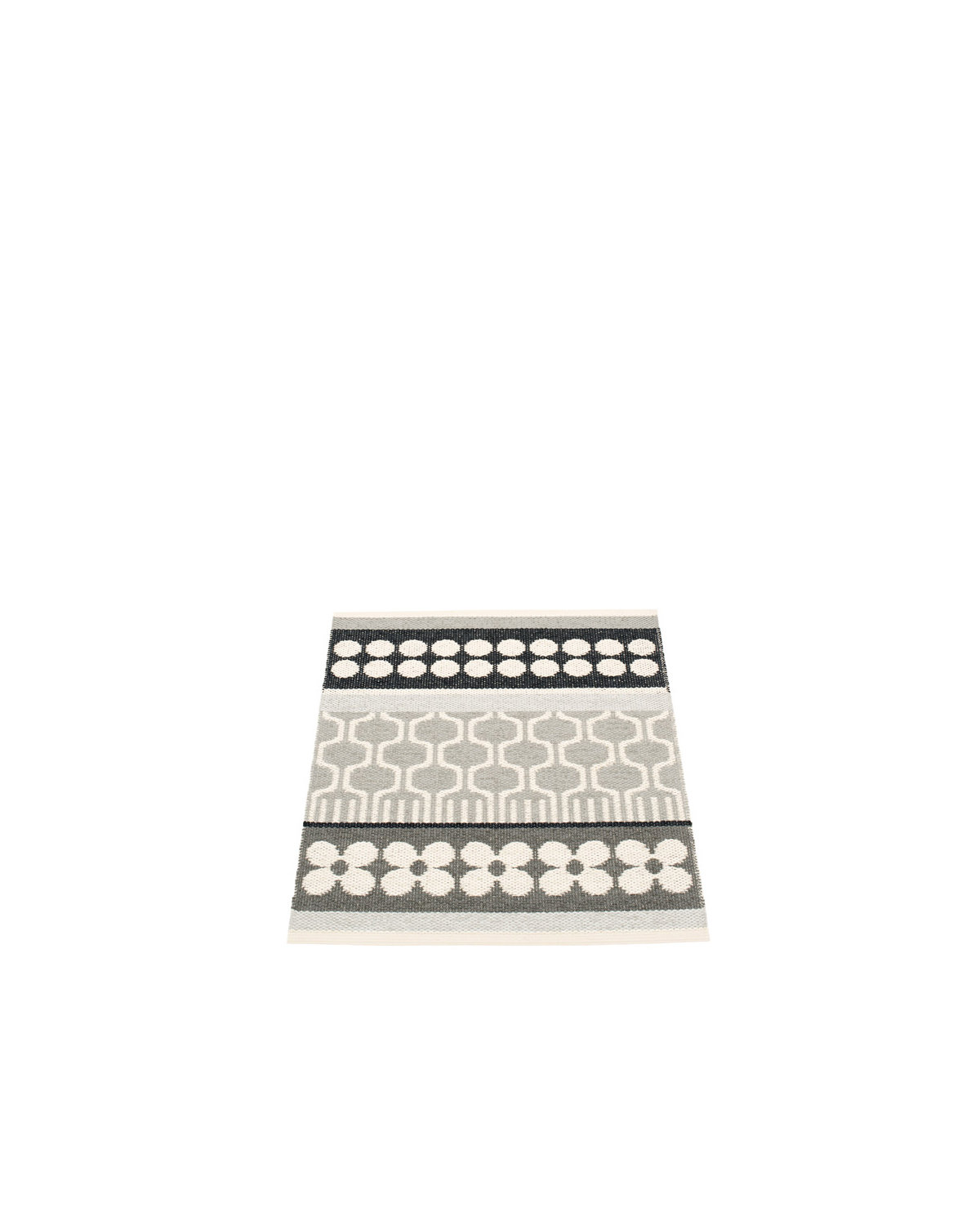 Pappelina Asta Handmade Flatweave Gray/Black/White Rug | Wayfair
