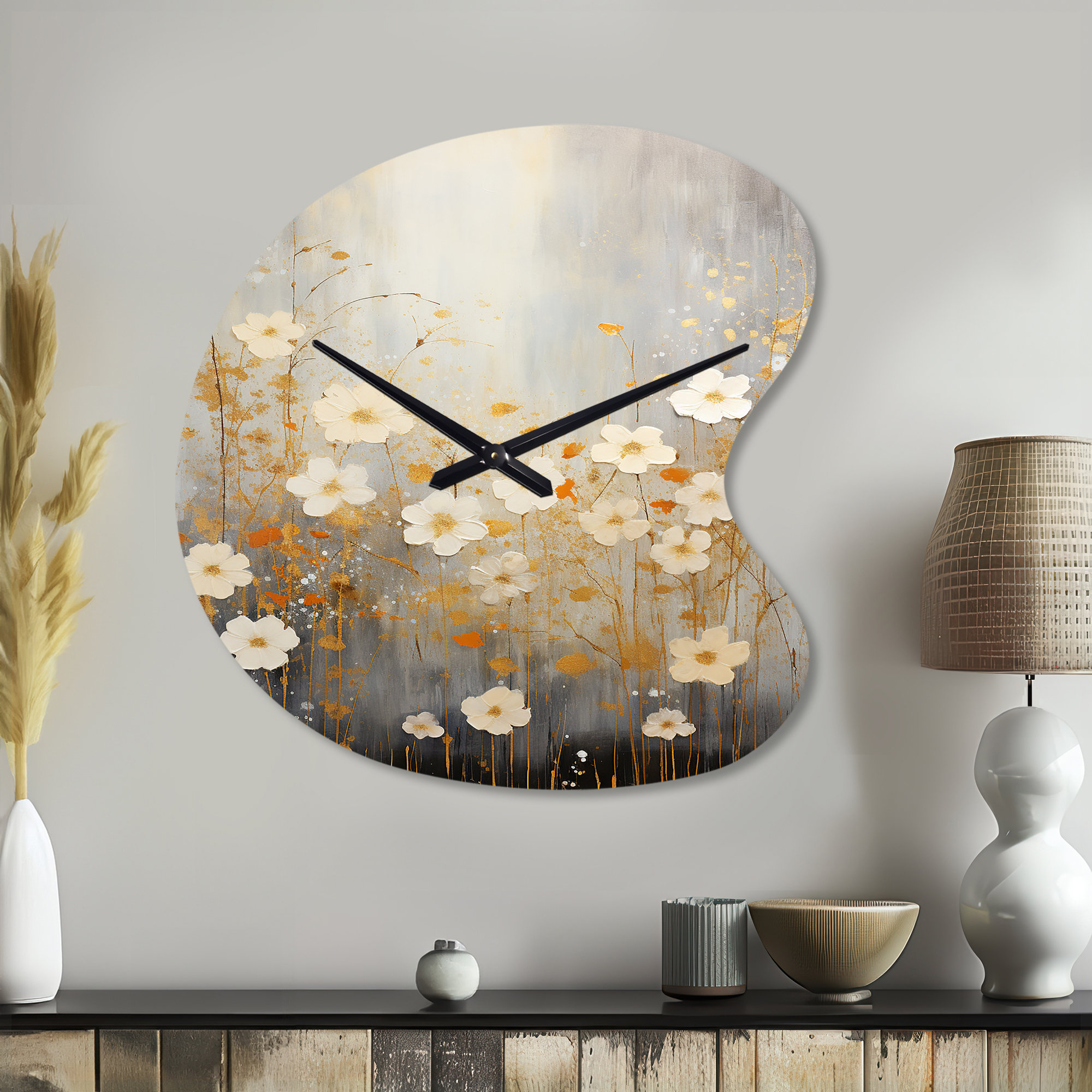 Design Art Minimalism Yellow White Flower Collage I - Cherry Blossom ...