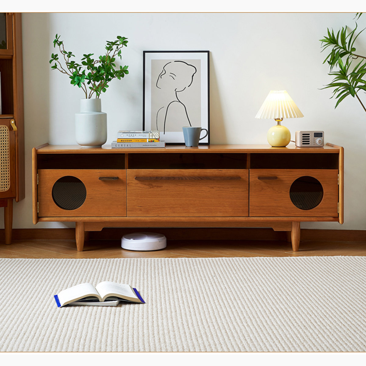 Feel High Pillows Solid Wood 70.87'' W Storage Credenza | Wayfair