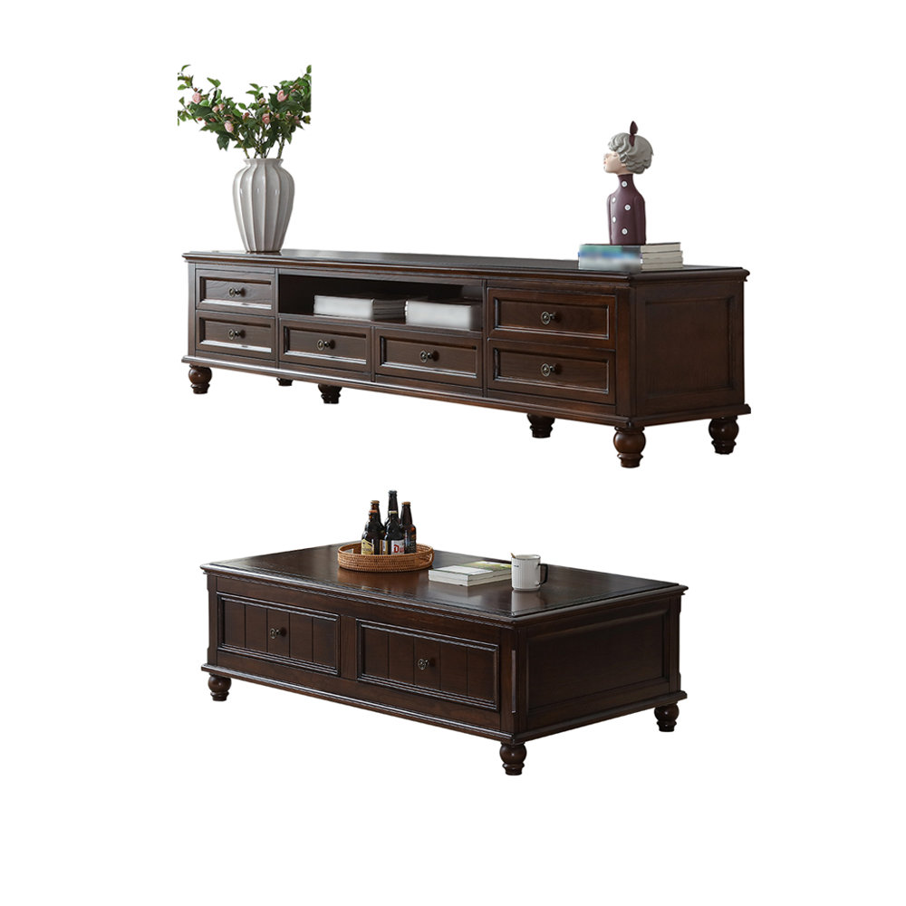 Finaewg Classic style TV stand paired with coffee table | Wayfair
